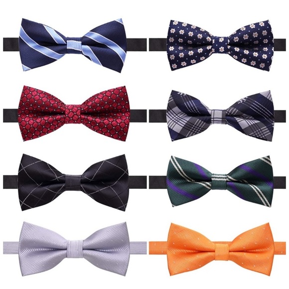 Accessories | Mens 8 Pack Clip On Bow Tie Bundle Set New | Poshmark